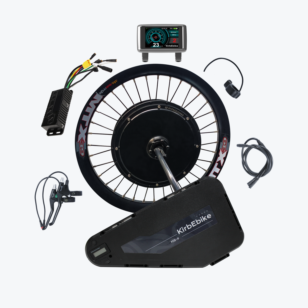 Kirbebike's 60V 2500W-3000W MTX Rim Ebike Conversion Kit 45MPH+