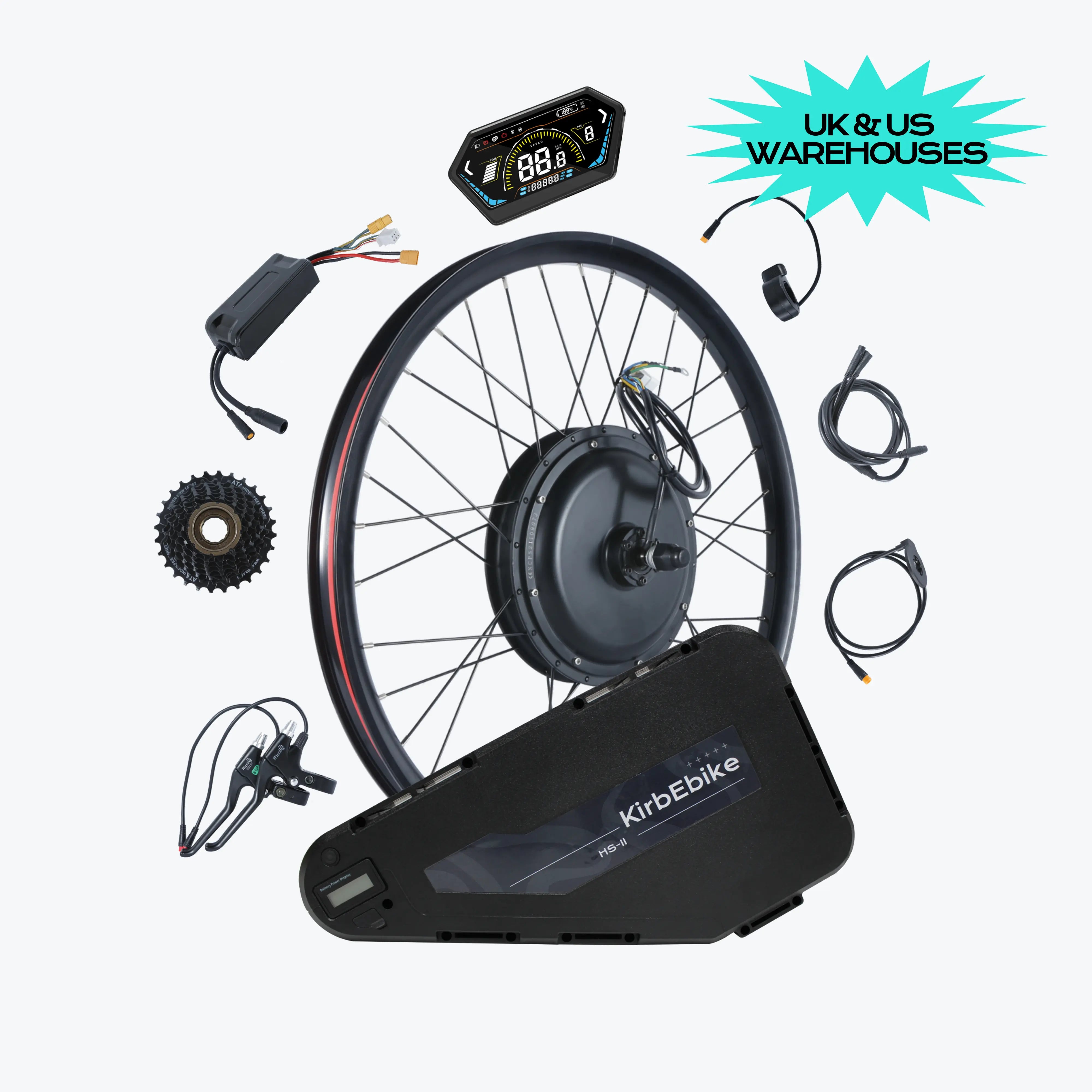 52V 2000W Ebike Conversion Kit With Battery - Kirbebike