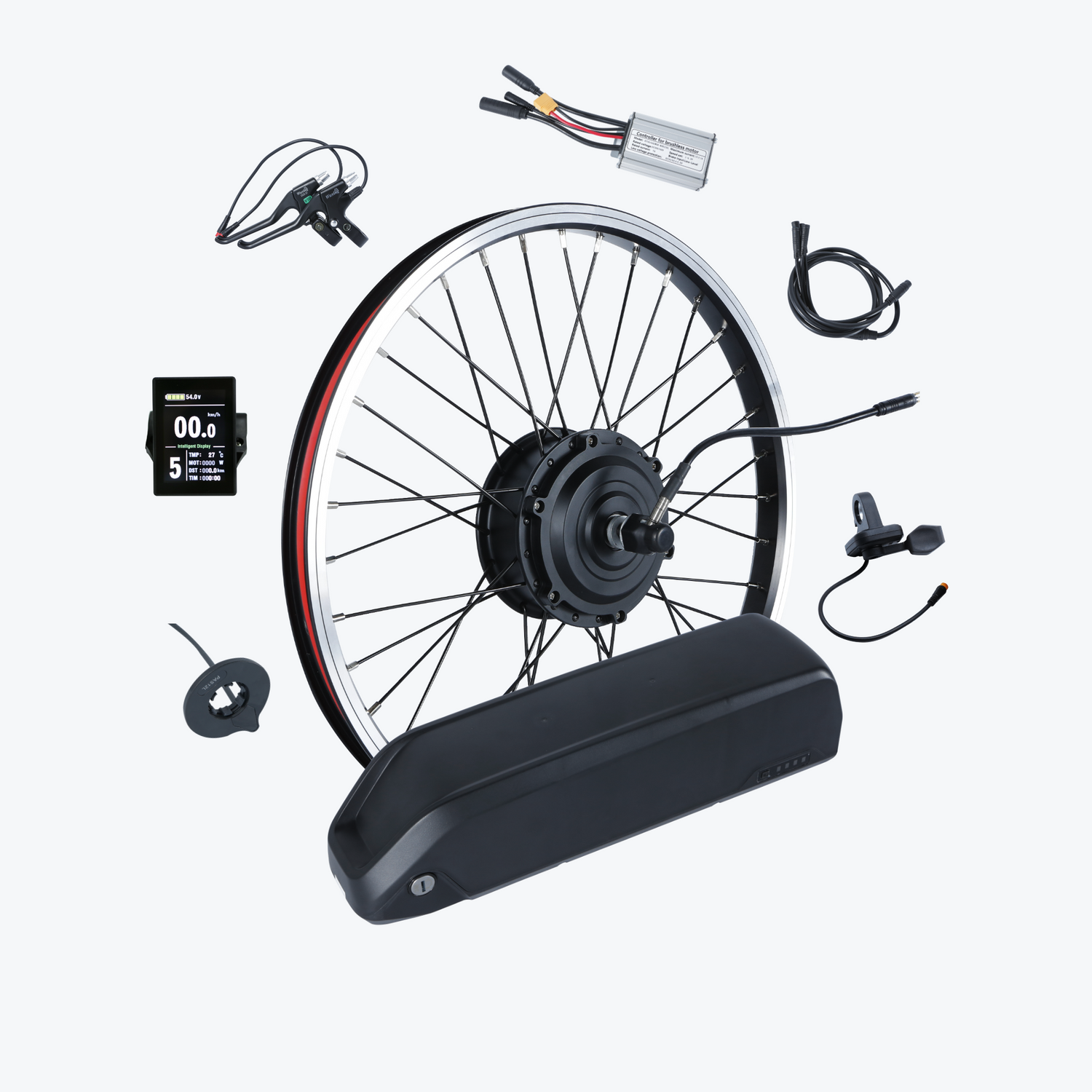 250W Ebike Conversion Kit Front Wheel With Battery - Kirbebike
